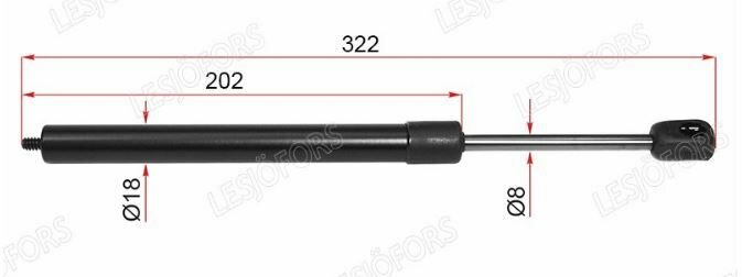 Амортизатор капота Lesjofors 8056836, для Mercedes-Benz S-Class, правый, 1 шт