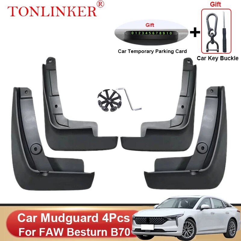 Автомобильные Брызговики TONLINKER для FAW Besturn B70, 2023, Детские Брызговики, передние и задние брызговики