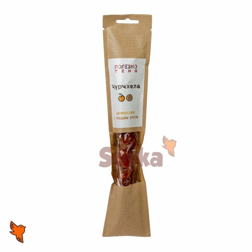 Чурчхела абрикосовая с грецким орехом Полезнотека, 90г
