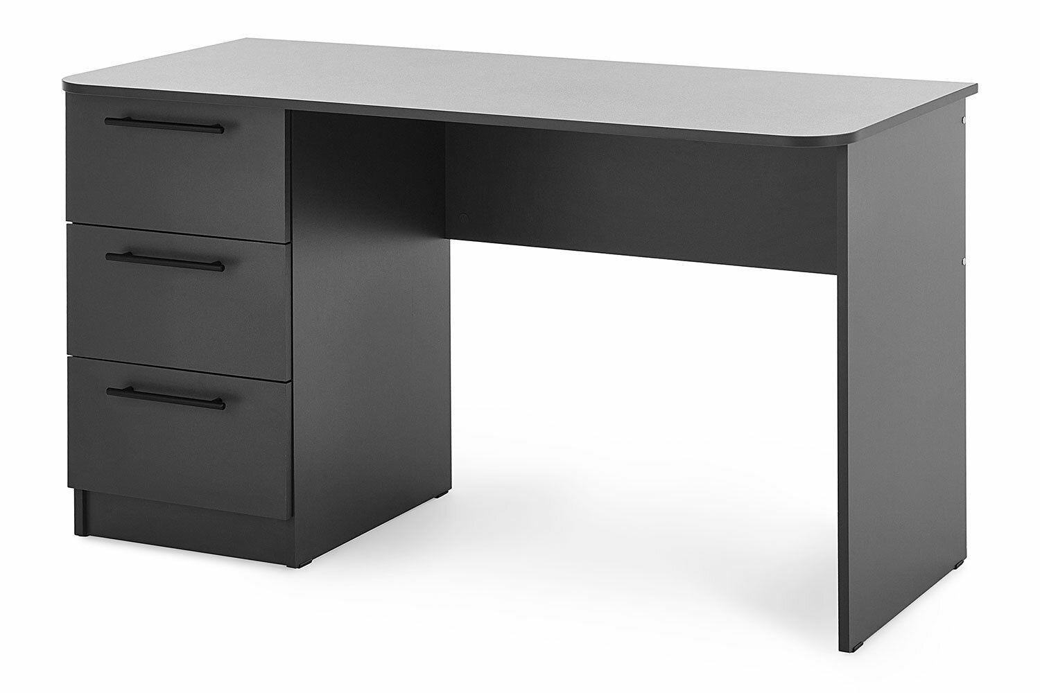 Письменный стол Акварель 130х75х60 см, 3 ящика, цвет антрацит