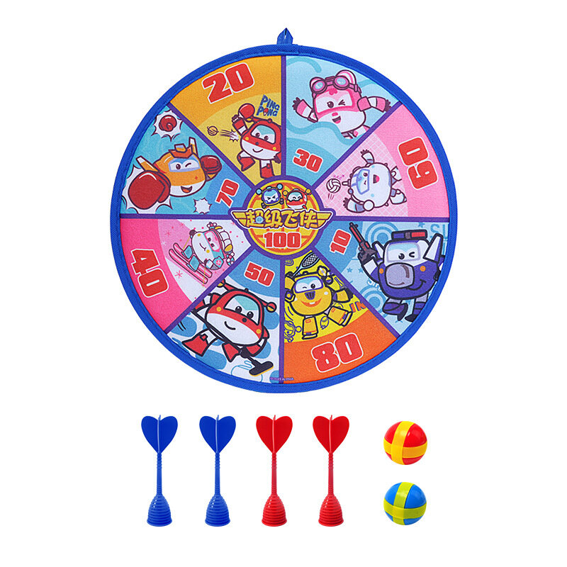 Дартс с липкими шариками Super Wings, безопасная мишень для метания дротиков на липучке, детская игрушка с липкими шариками