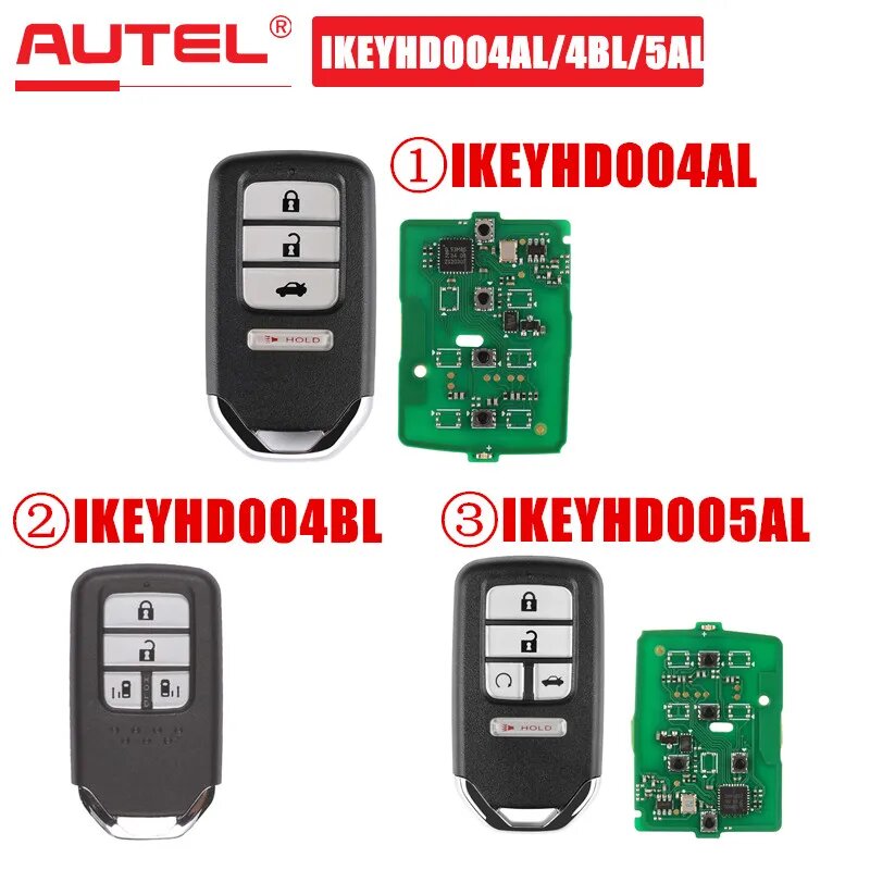 Универсальный смарт-ключ AUTEL MAXIIM IKEY для Chrysler/Cadillac/Honda/Hyundai/Nissan для KM100 KM100E IM508 IM608 PRO