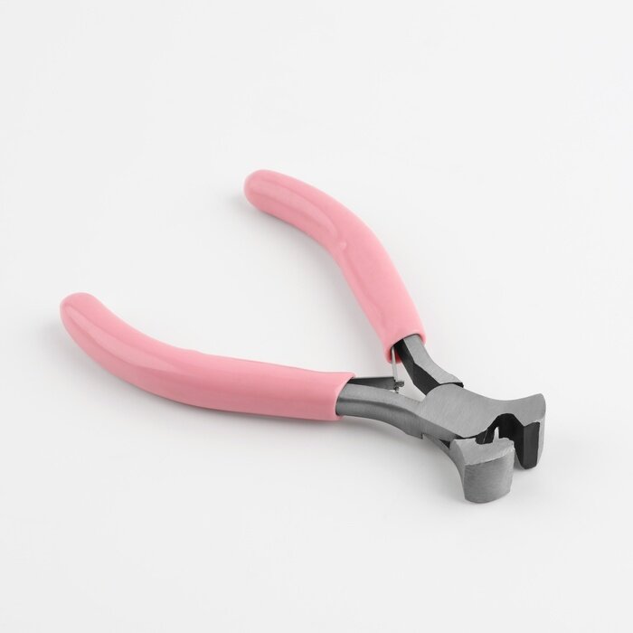 Кусачки торцевые, для рукоделия, 10.5×6.5 см, розовые