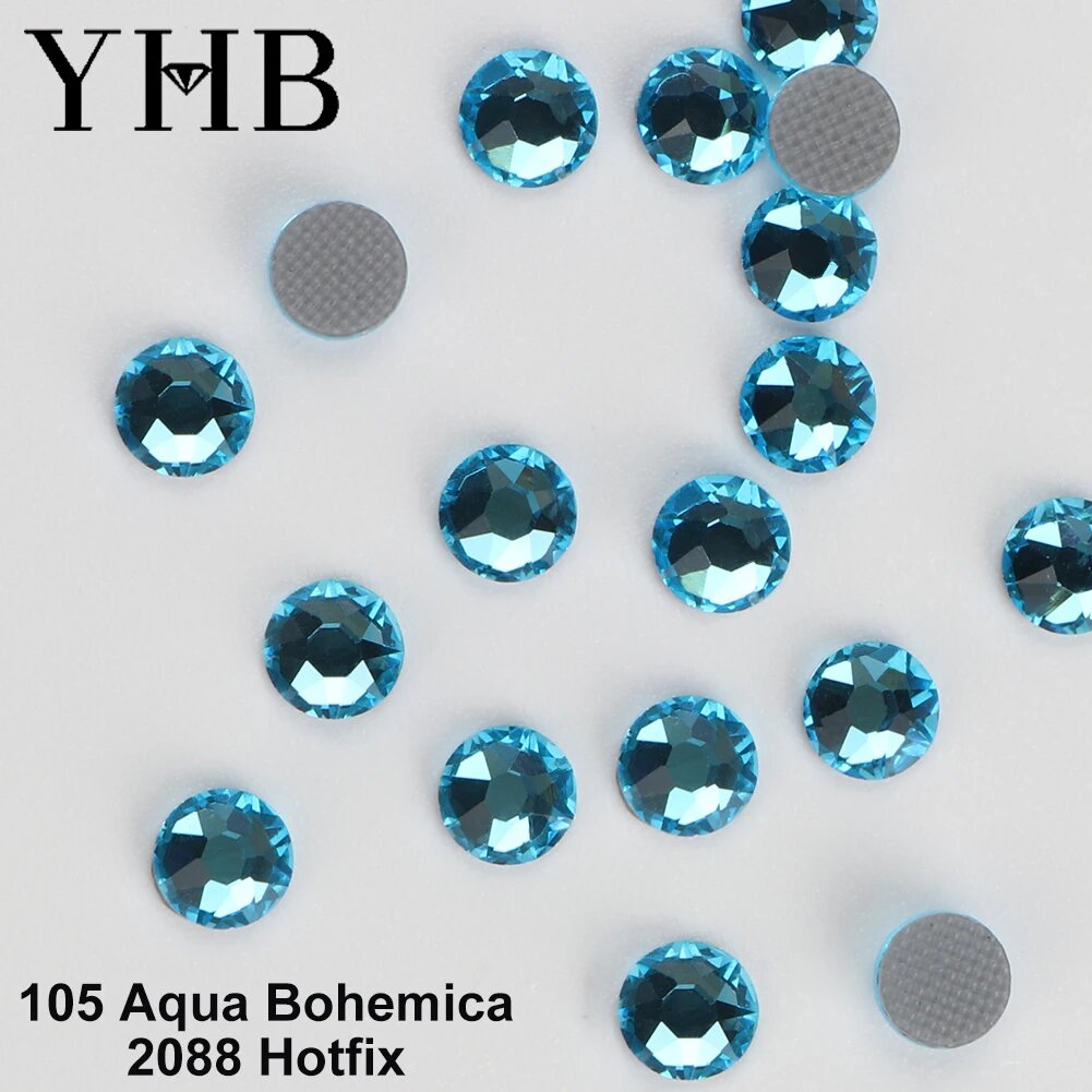 Стразы YHB 2088 для декорирования 5mm SS20 1440pcs, 105 Aqua Bohemica