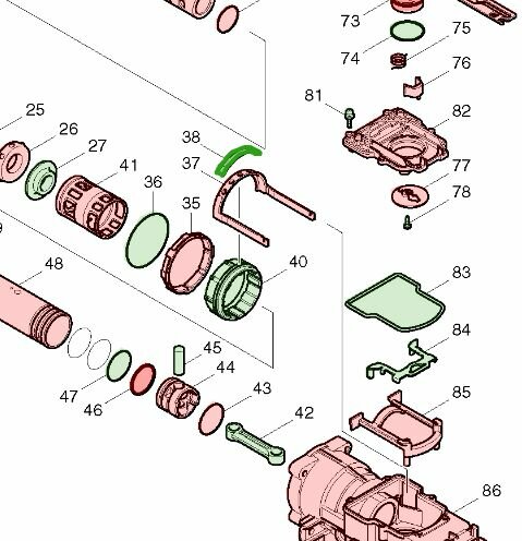 Направляющая Makita 419775-4 для перфораторов HR5201C/HR5210C/HR5211C