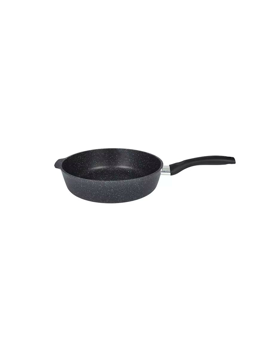 Сковорода глубокая 28 см с ручкой Granit (black)
