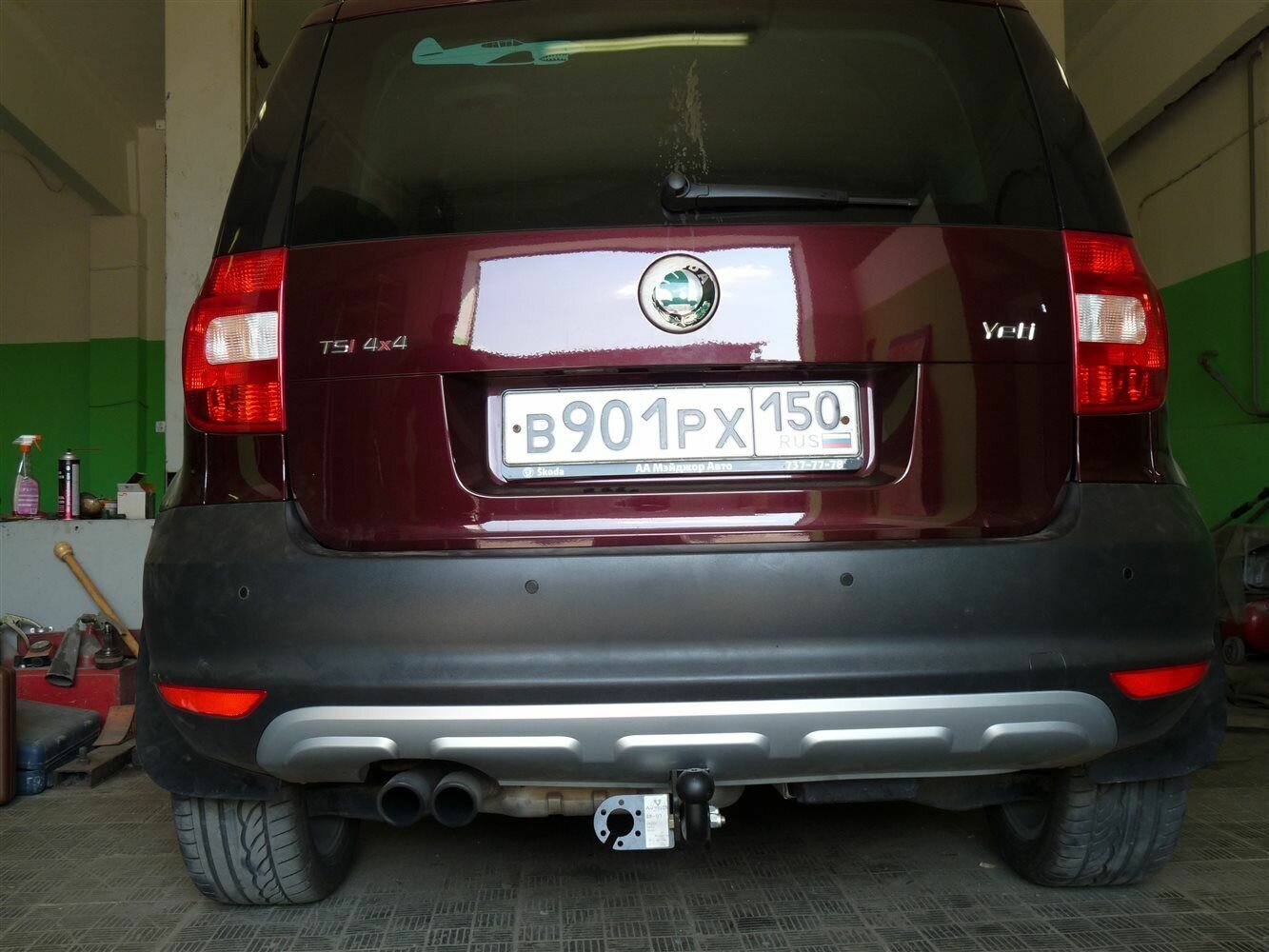 Фаркоп для Skoda Yeti (2009-) (без электрики) (паспорт и сертификат) AvtoS. SK07
