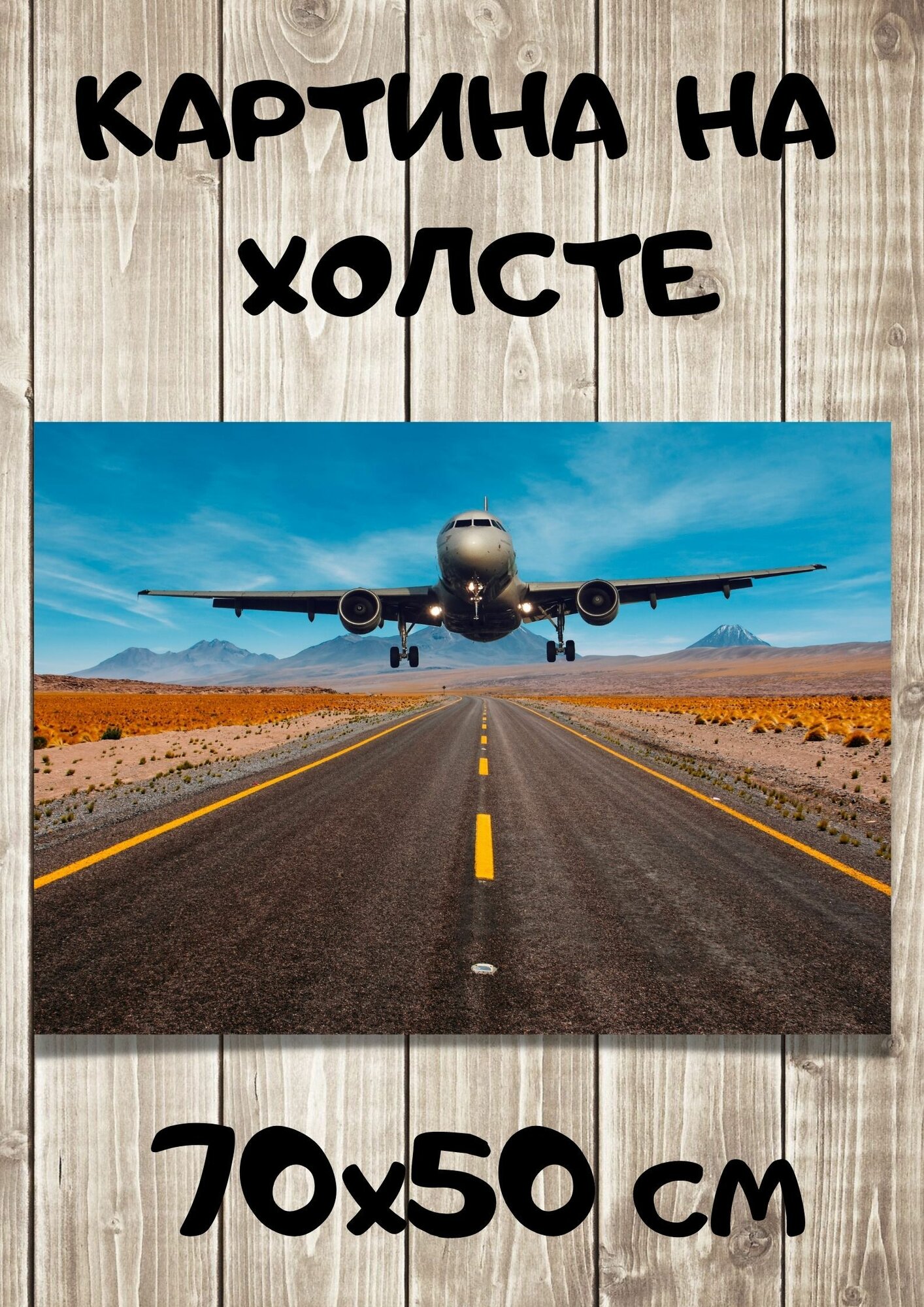 Картина с маленьким частным самолетом на холсте для любителей авиации