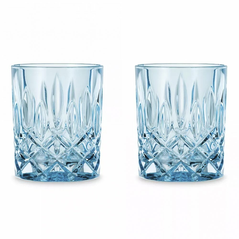 Набор низких стаканов 2шт. высоких, голубой, 295 мл, h=102мм, d=82мм, бессвинцовый хрусталь, коллекция NOBLESSE