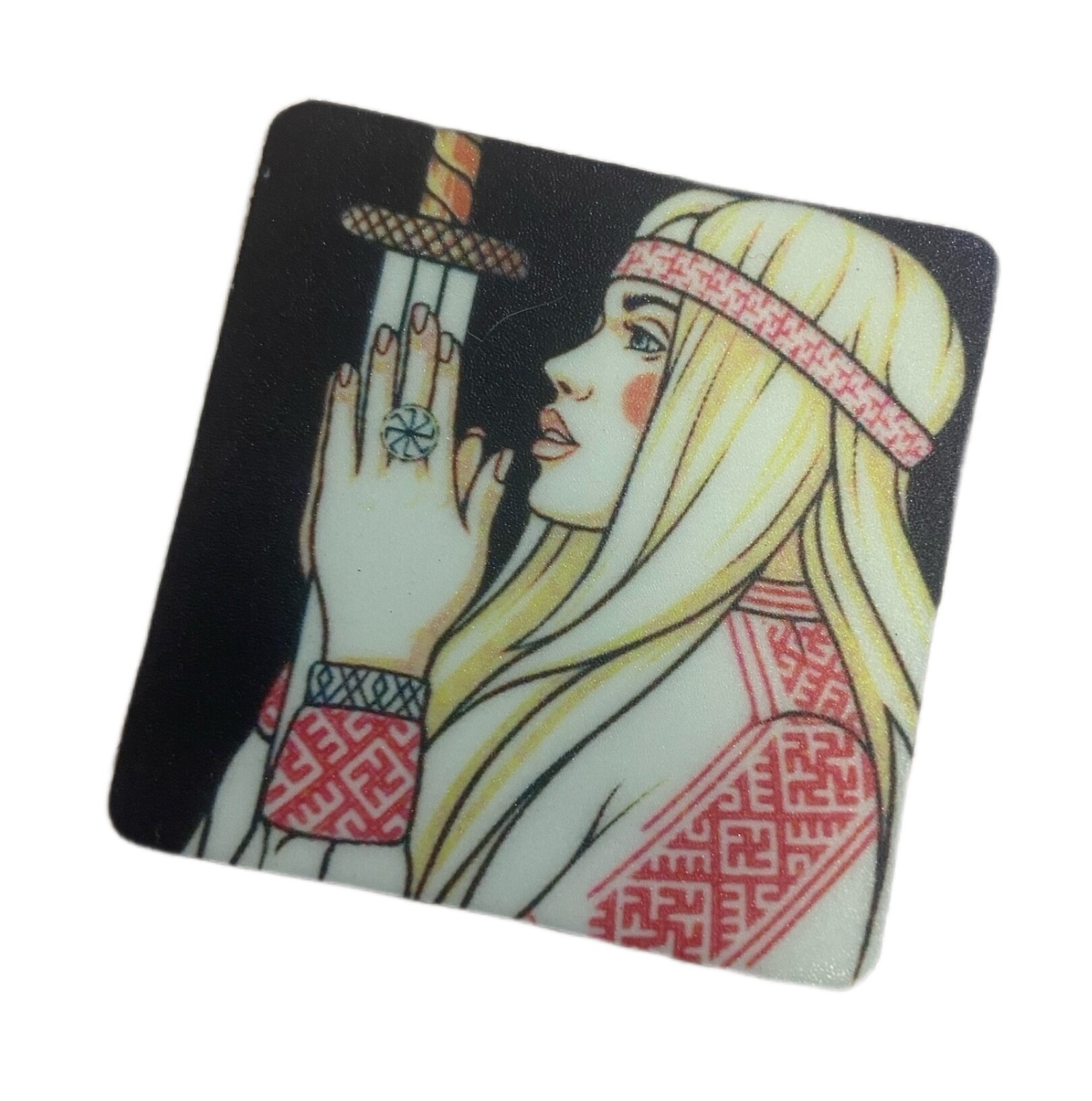 Патч Шеврон на липучке "Славянская Девушка Славянка - Русская Красавица"