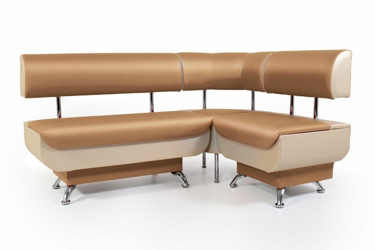 Модульный кухонный диван Валенсия (МД 1200 + МУ 500 + МД 600 мм) экокожа 109/101 (Бител)