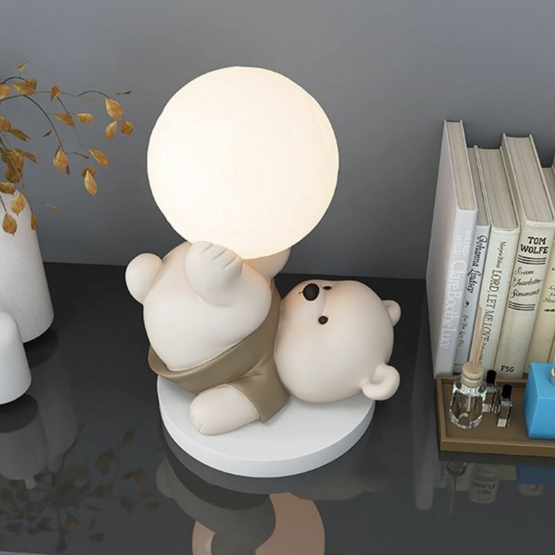 Настольная лампа, арт-декор, розовое золото, 1 источник света