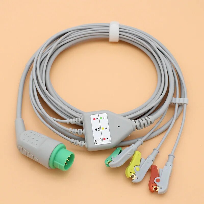 ЭКГ кабель 12P 3 провода ECG-BR12-3 Красный