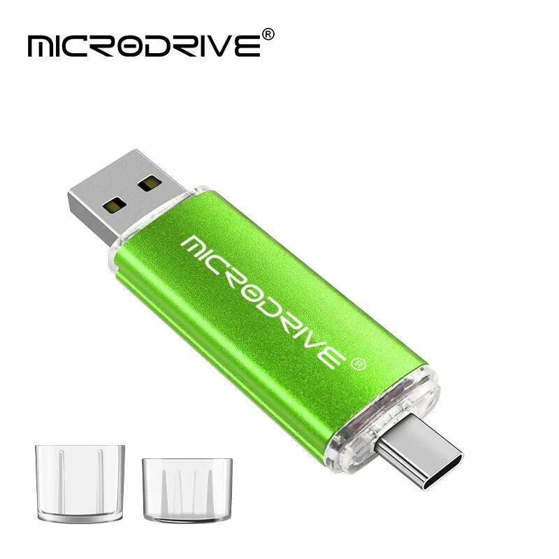 MicroDrive JSD016G1228 флешка USB 2.0 OTG 1ГБ-512ГБ 8 ГБ, зеленый
