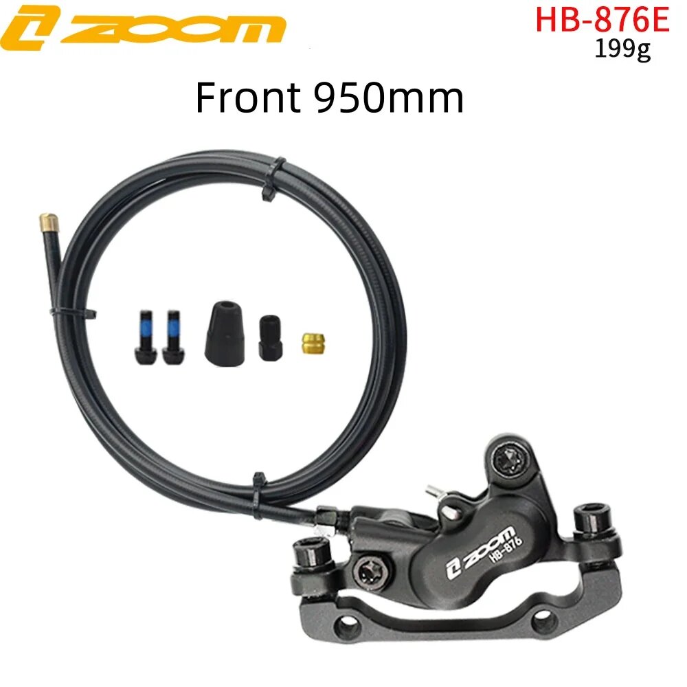 ZOOM HB-876E гидравлические дисковые тормоза для электровелосипеда Черный, Black Front Caliper