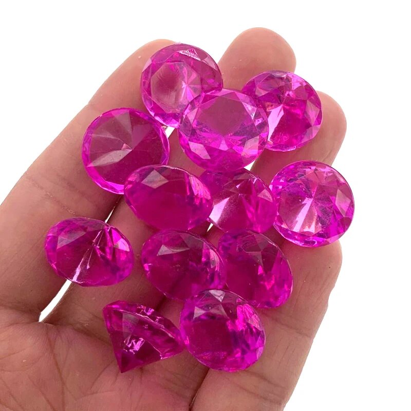 Акриловые бусины граненые 18 мм 12 шт Розовый, Plum