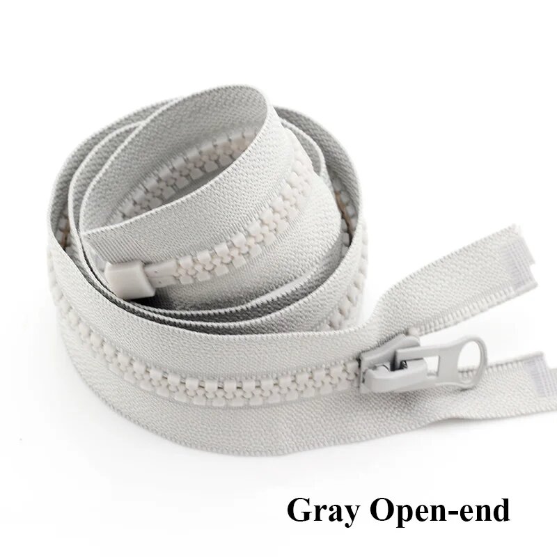 Смоляные молнии SHLL 15/20/70/80/90/100/120/150/200/300/400/500 см Серый, Gray Open-end, 150cm