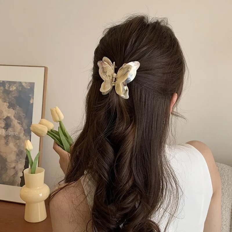 MOONBIFFY трехмерный зажим-бабочка для волос коричневый