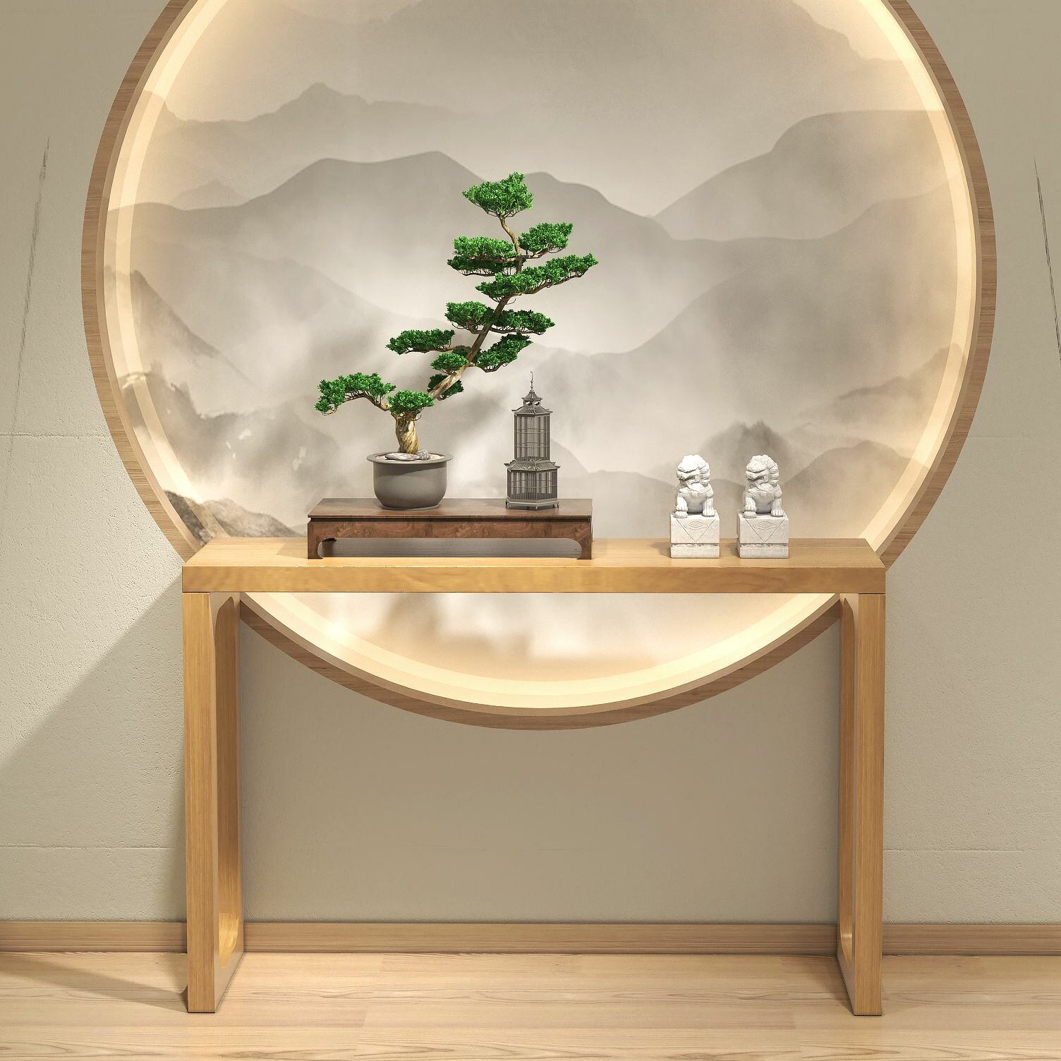 Консольный стол, длинный стол из массива дерева, украшение дома