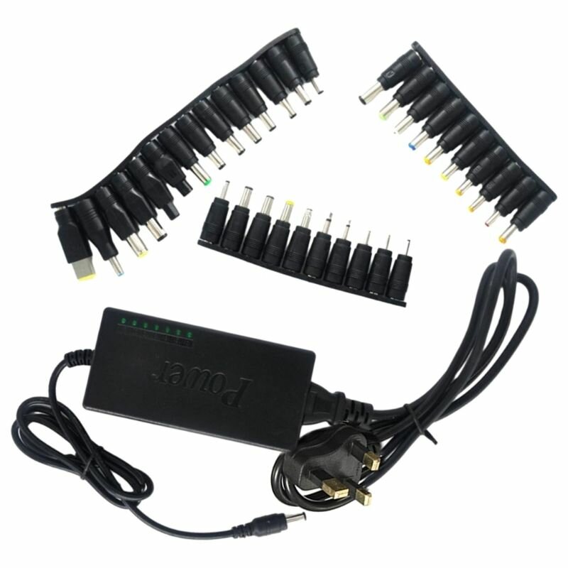 Адаптер питания для ноутбука, 96 Вт, 12 В-24 В, регулируемое зарядное устройство с 34 шт. универсальными наконечниками, разъем