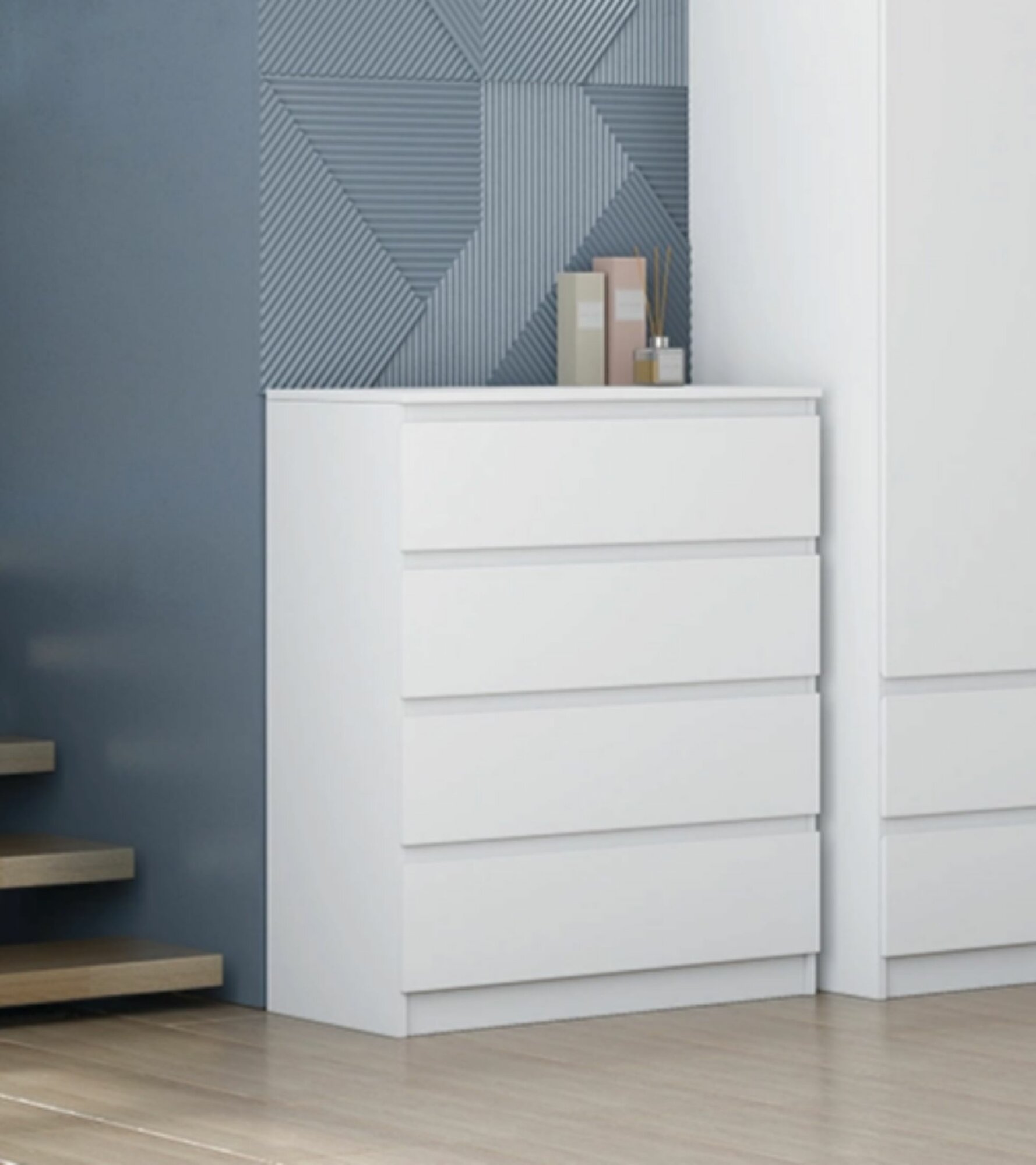 Комод 4 ящика "Кэт-1" Белый