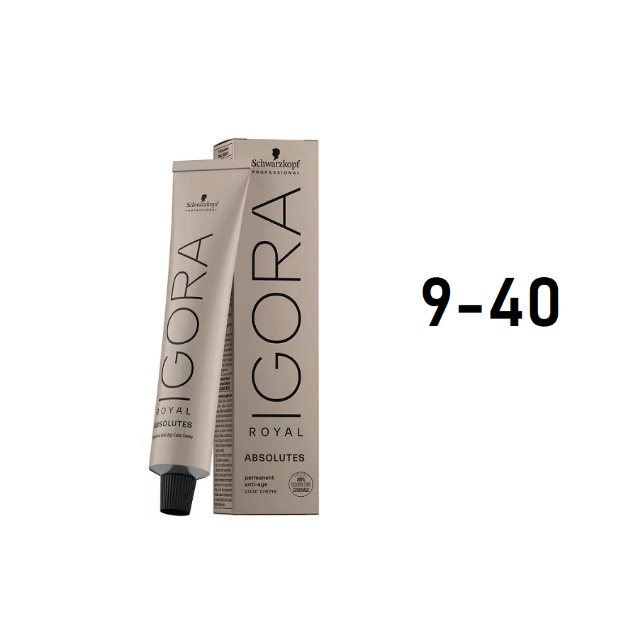 Schwarzkopf Professional Schwarzkopf Igora Royal 9-40 - Перманентный краситель блонд бежевый натуральный 60 мл
