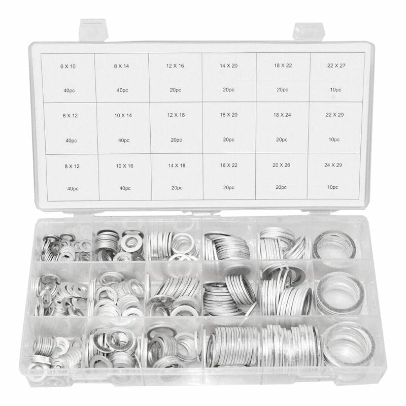 Металлические запасные части Комплекты уплотнительных колец Комплекты уплотнительных прокладок для уплотнительных колец серебристого цвета