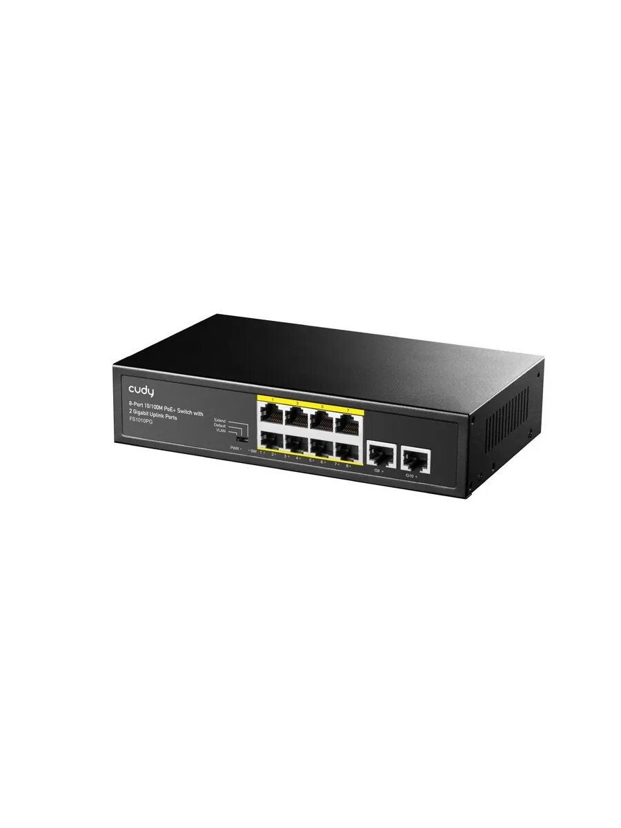 Коммутатор CUDY FS1010PG (L2) 8x100Мбит/с 2x1Гбит/с 8PoE+