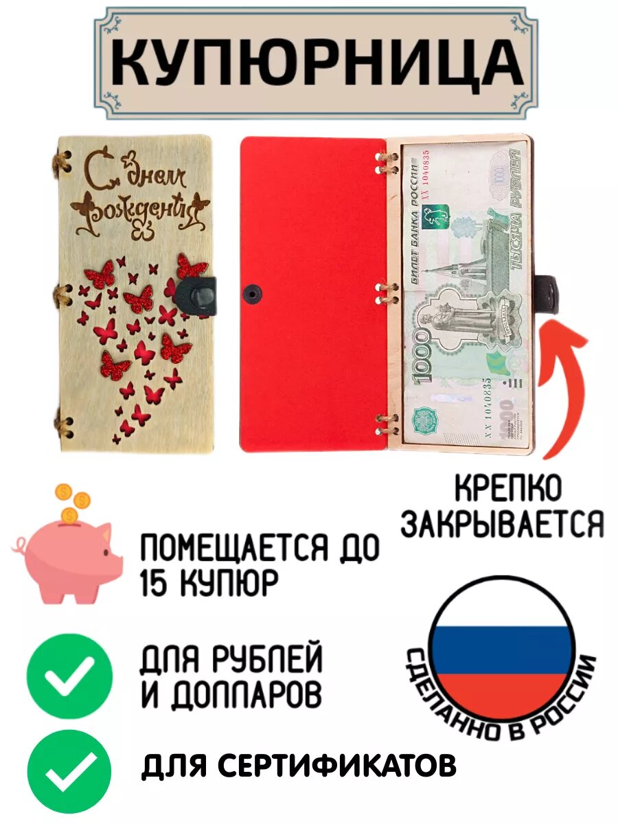 Купюрница для денег С Днем Рождения