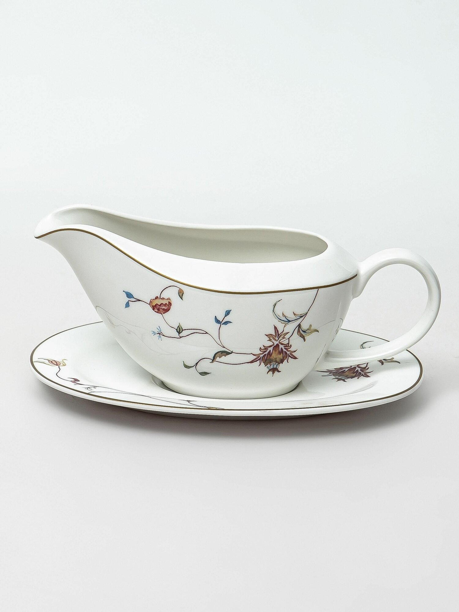 Соусник фарфоровый с блюдцем 400 мл