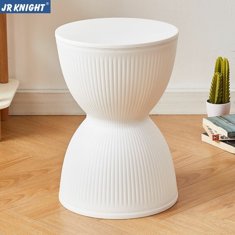 Пластиковый табурет с креативным дизайном в форме песочных часов, 30x43 см