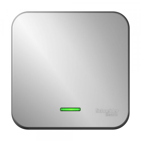 5 шт. Systeme Electric Blanca наружный Алюминий Выключатель 1-клавишный с подсветкой 10А, 250B, изолир. пластина, BLNVA101113