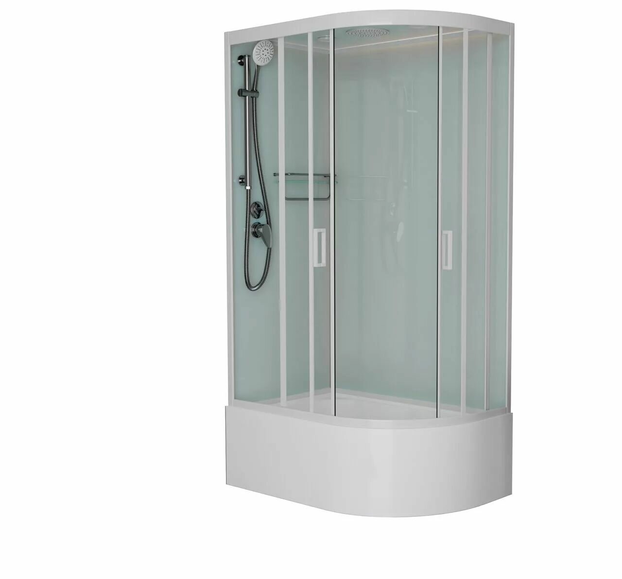 Душевая кабина Frank Orbis 412/2L М White левосторонняя высокий поддон