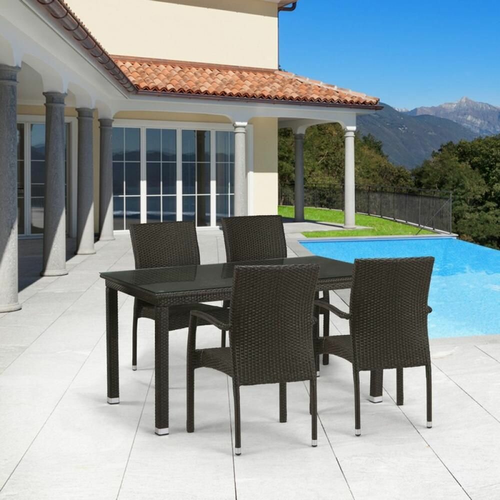 Комплект мебели 4+1T256A/Y379A-W53 Brown 4Pcs (Afina Garden)