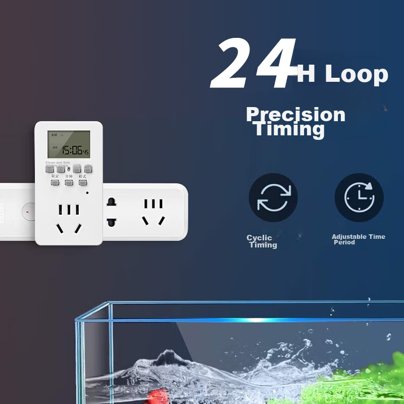 International Electrical, Electronic Timer Socket, Timer Switch, 24-Hour Segmented Conversion Socket, Cyclic Automatic Power-Off Switch, Smart Socket, Large Plug|Timer Switch I16A