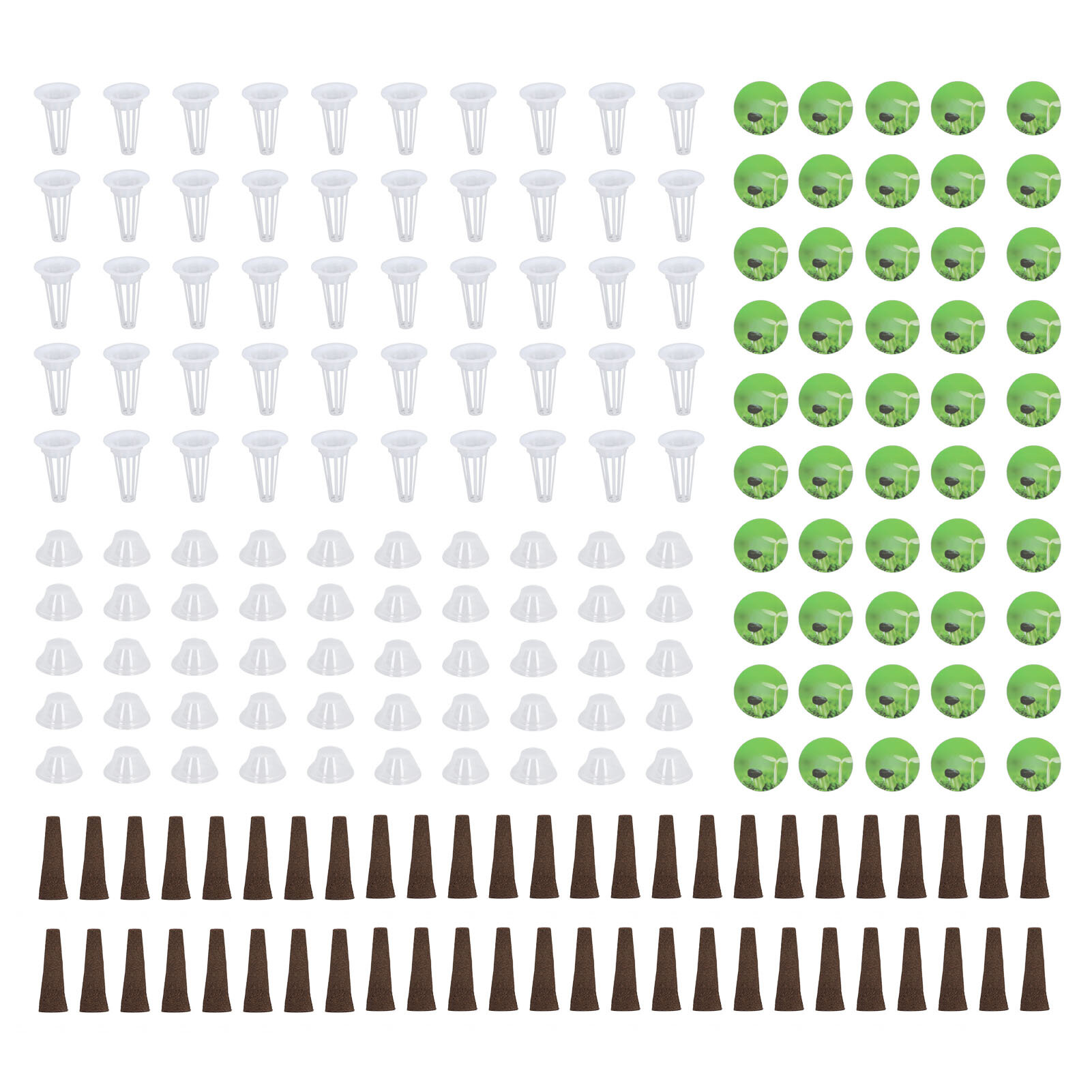 Комплект гидропонных стручков, беспочвенные корзины для выращивания, купола, этикетки для стручков, принадлежности для гидропоники для системы выращивания в саду, набор 3