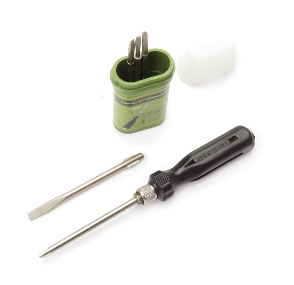 Отвёртка цанговая со вставками, 5предм, Дело Техники, 708050