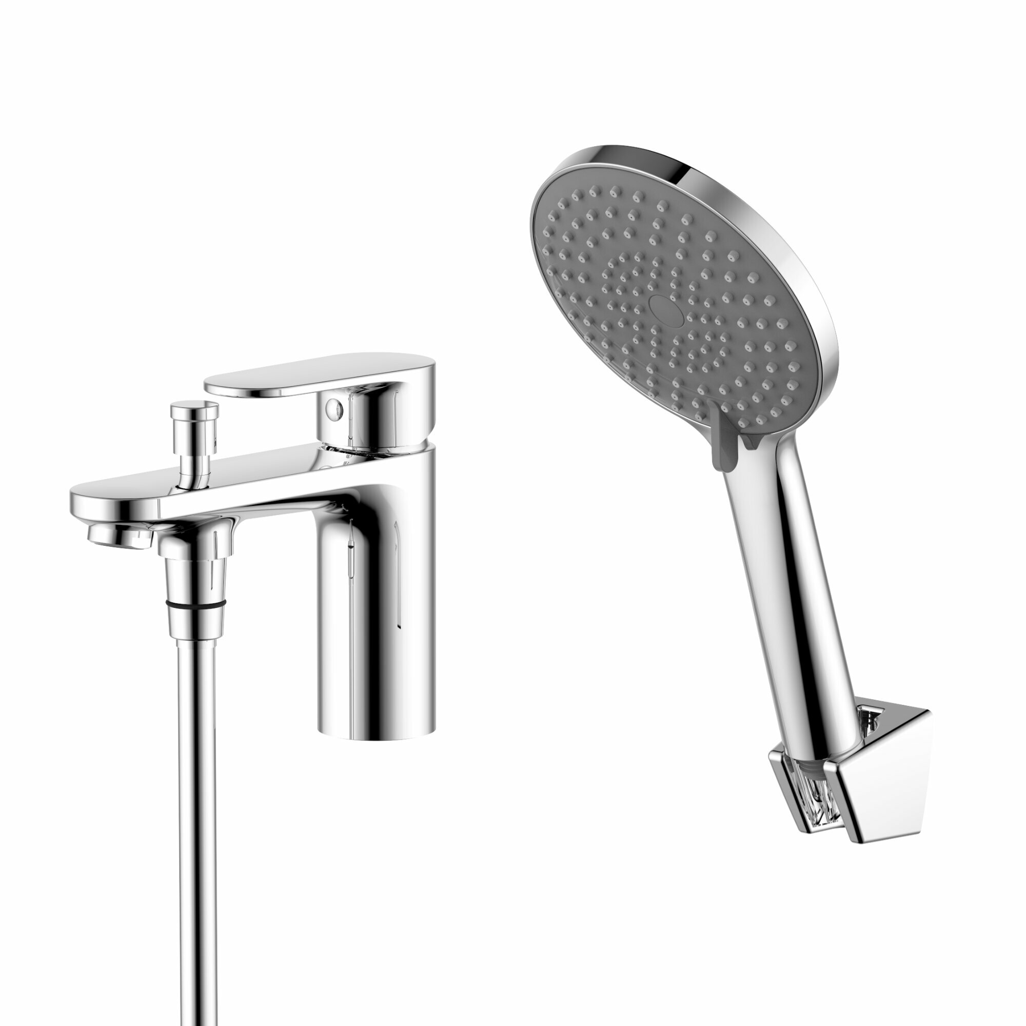 Смеситель врезной на борт ванны Aquatek Ника, на 1 отверстие, хром AQ1844CR