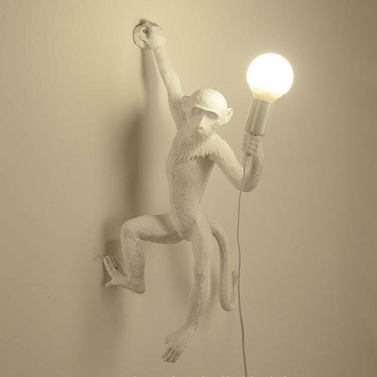 Креативная смоляная лампа с обезьянкой, люстра, настенный светильник