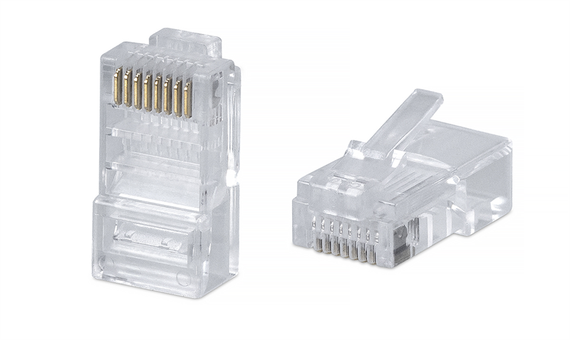 Коннектор RJ-45 под витую пару, категория 5e, универсальный Cabeus 8P8C Коннектор RJ-45 под витую пару, категория 5e, универсальный (для одножильного