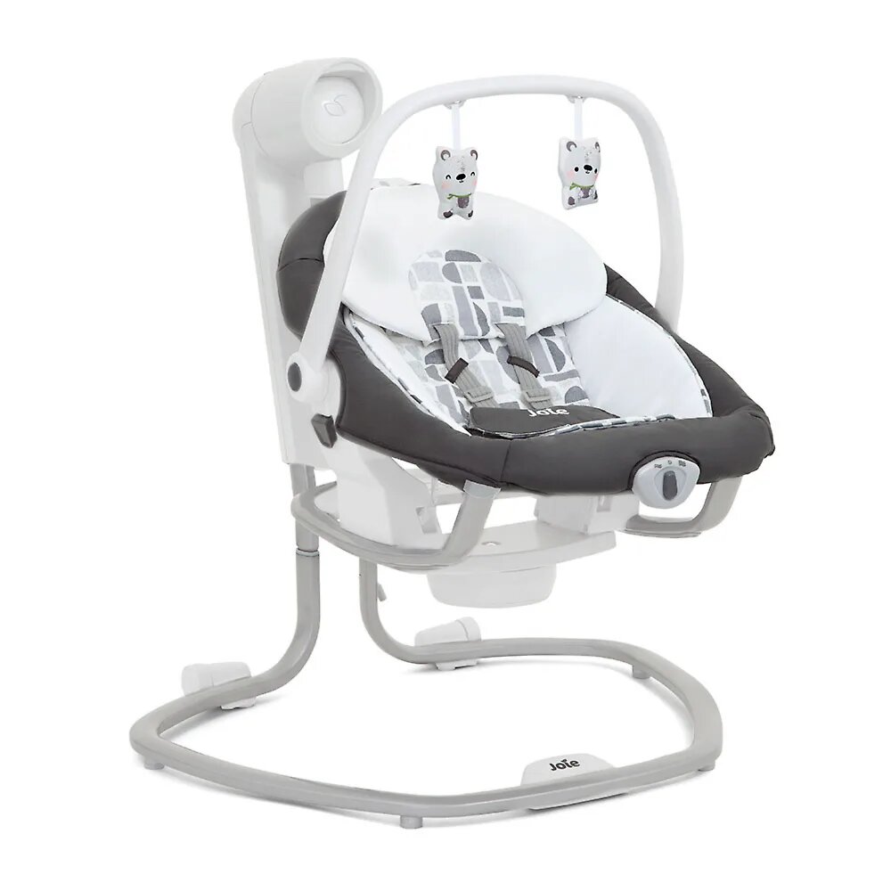 Электронные качели-шезлонг Joie Serina 2 в 1, цвет Logan (Графитовый), артикул производителя W1306ABLGN000