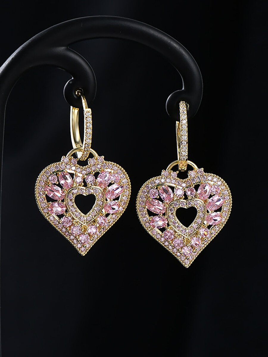 Серьги-трансформеры, фианит