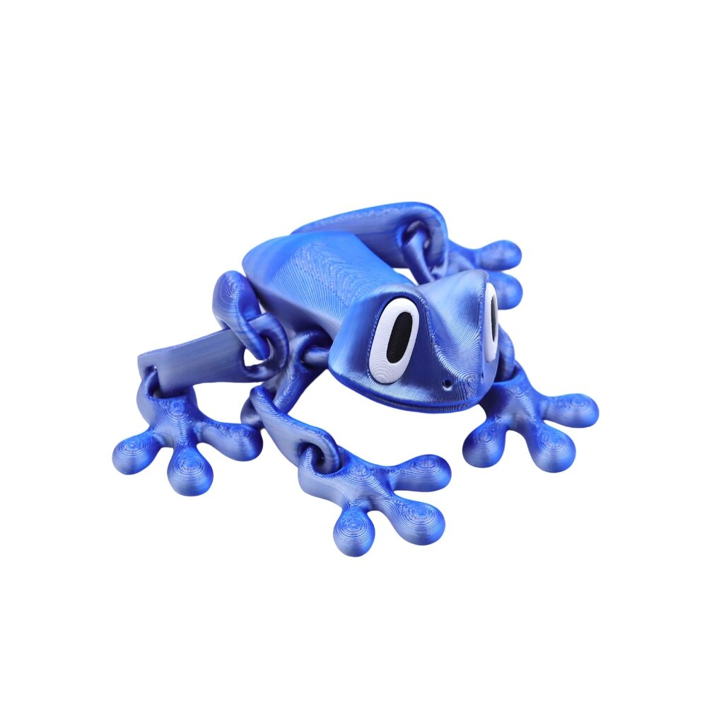 Flexible Articulated Animal Fidgety Toy 3D Printed Frogs Refrigerator Magnets Poseable Frogs Fridge Magnet for Office Home