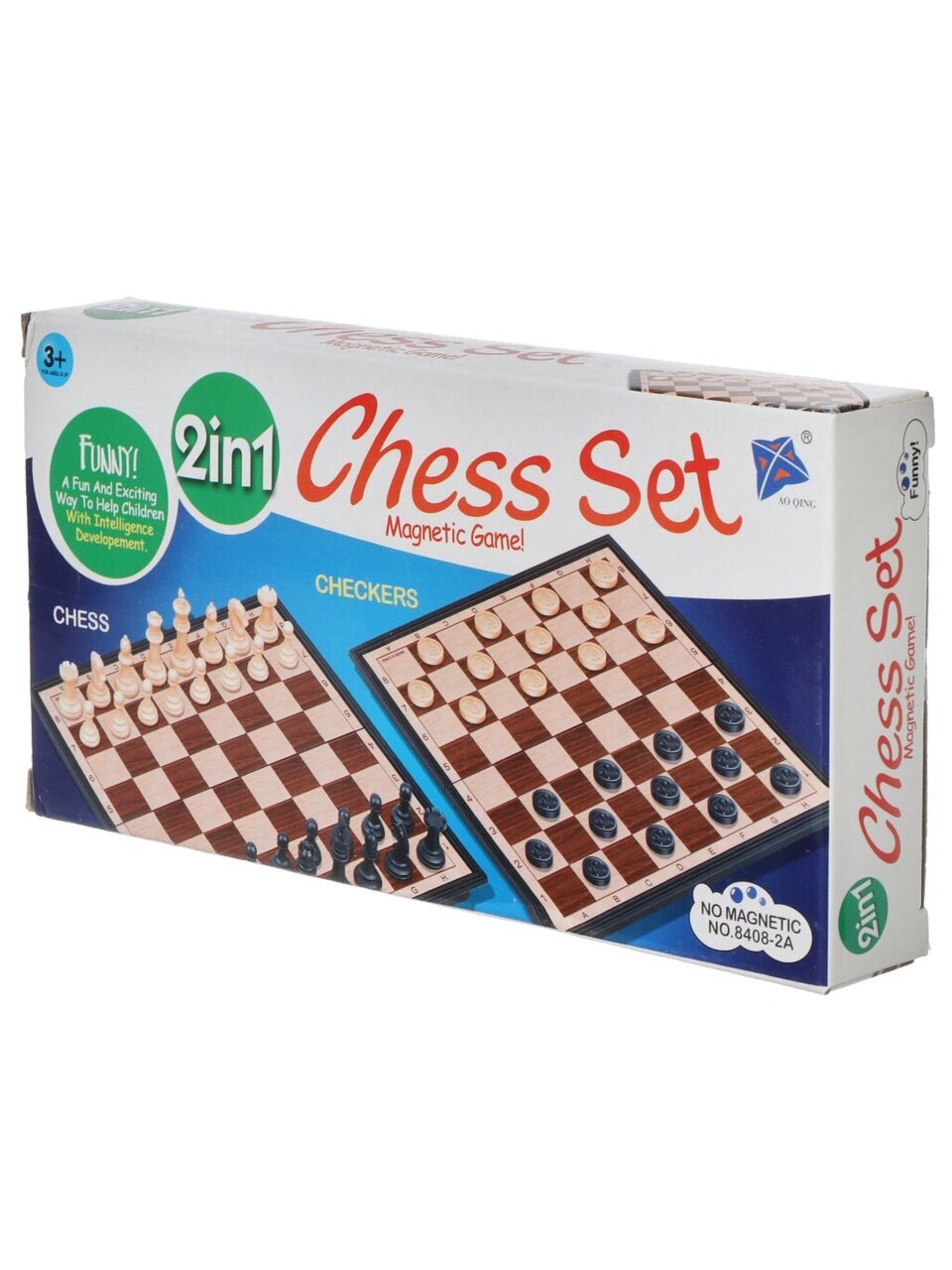 Настольная игра 2 в 1 шахматы и шашки Дорожная, Китай, Y6-6378, компактная, для детей и взрослых