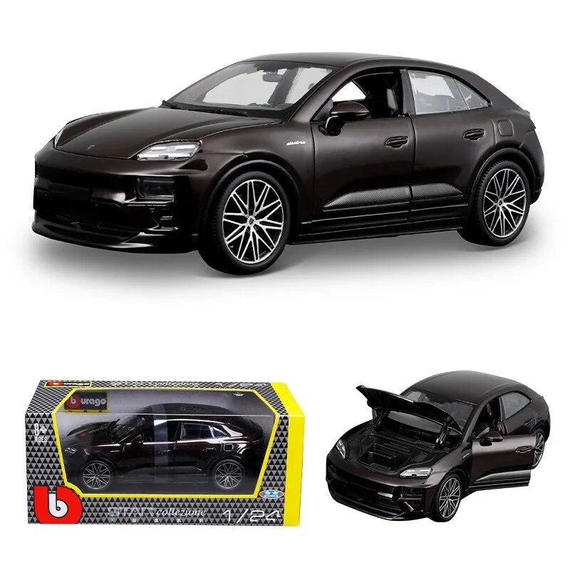 Bburago 1:24 Porsche Macan Turbo 4 металлическая модель Черный, Macan Turbo Brown