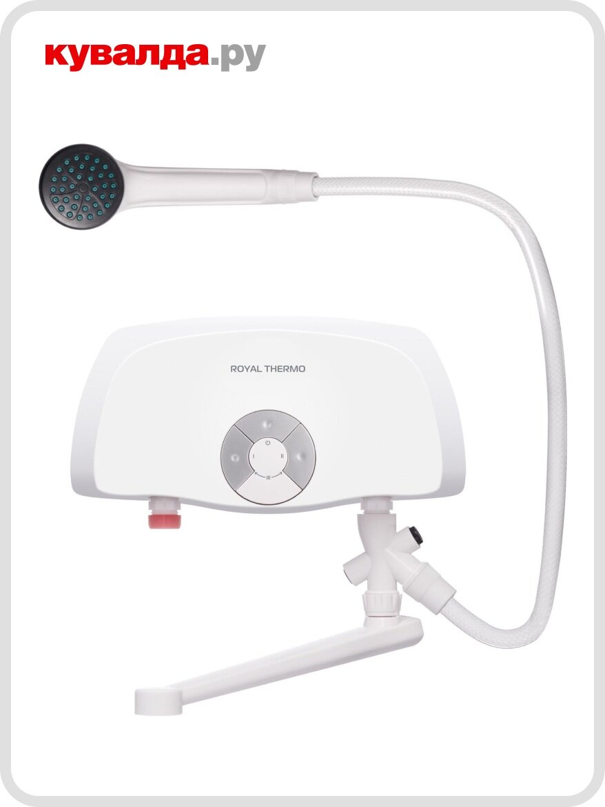 Водонагреватель проточный ROYAL THERMO SmartFix TS (3,5 kW)-кран душ