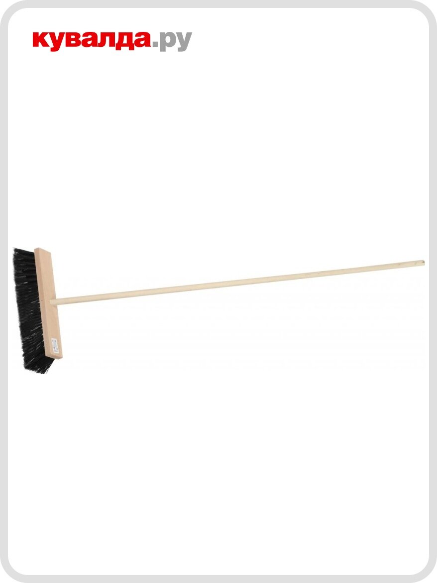 Щетка уличная с ручкой ЗУБР деревянная волокно 90 мм, ПЭТ, 140 см, 40 х 7 см 39191-40