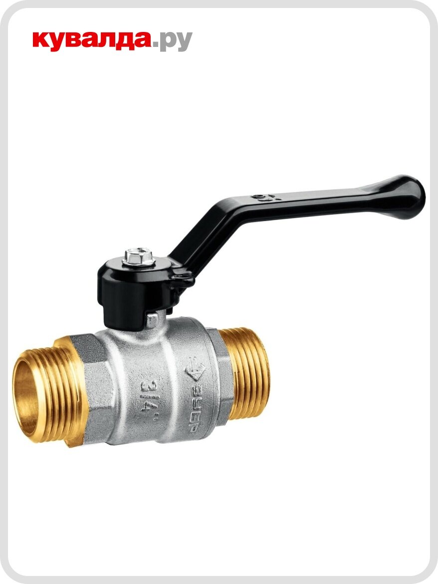 Кран шаровой ЗУБР 3/4" "папа-папа", ручка 51326-3/4