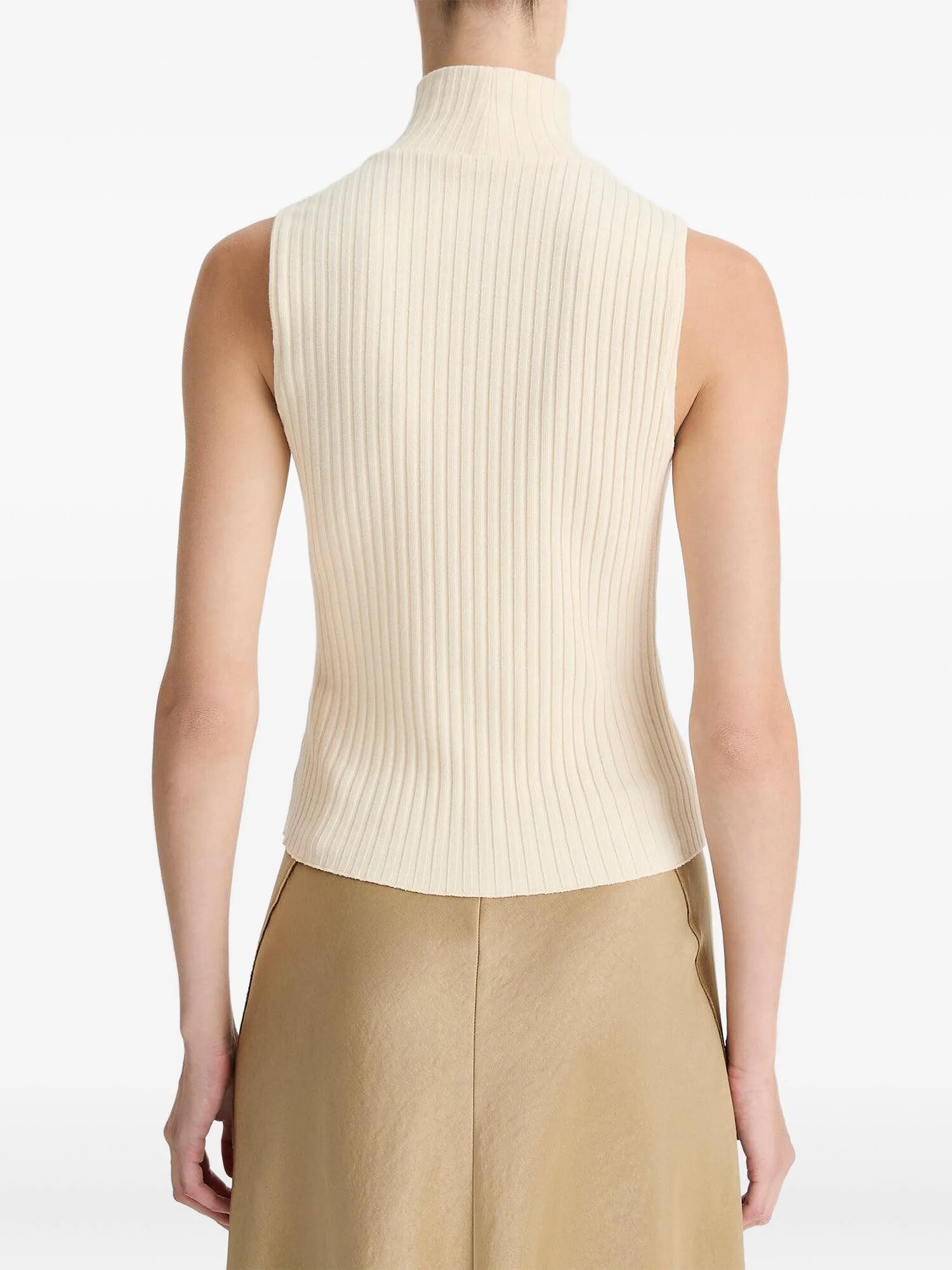 Топ VINCE Sleeveless turtleneck top, размер 12, разноцветный — фото 1