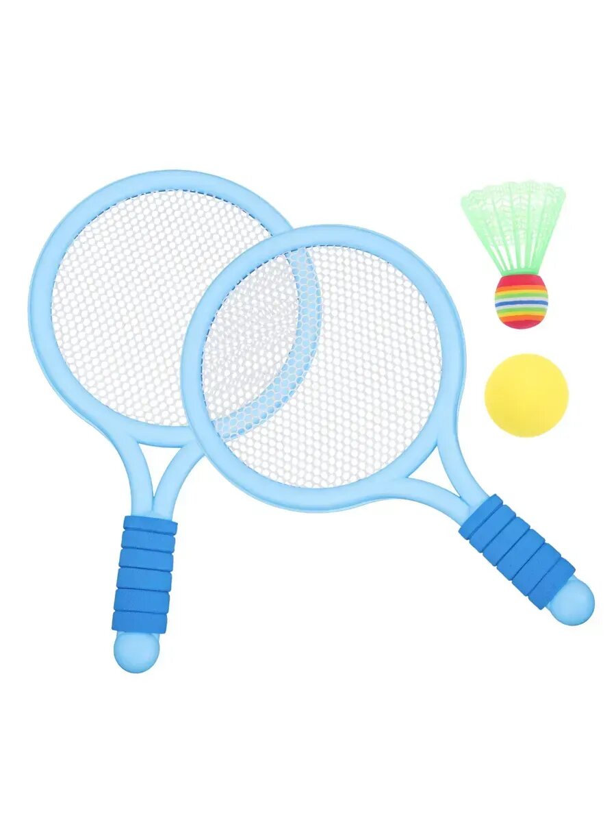 Детские ракетки для бадминтона с мячом.